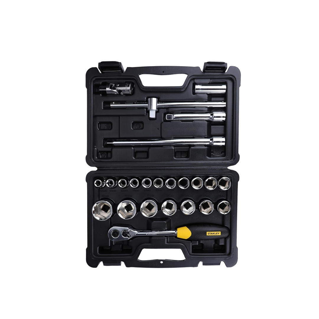 Stanley Drive Metric Socket Set STMT72-795-8 (24 Pcs) | 1/2" Ratchet ...